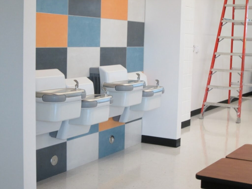 Drinking Fountain cane detactable apron Abadi Access